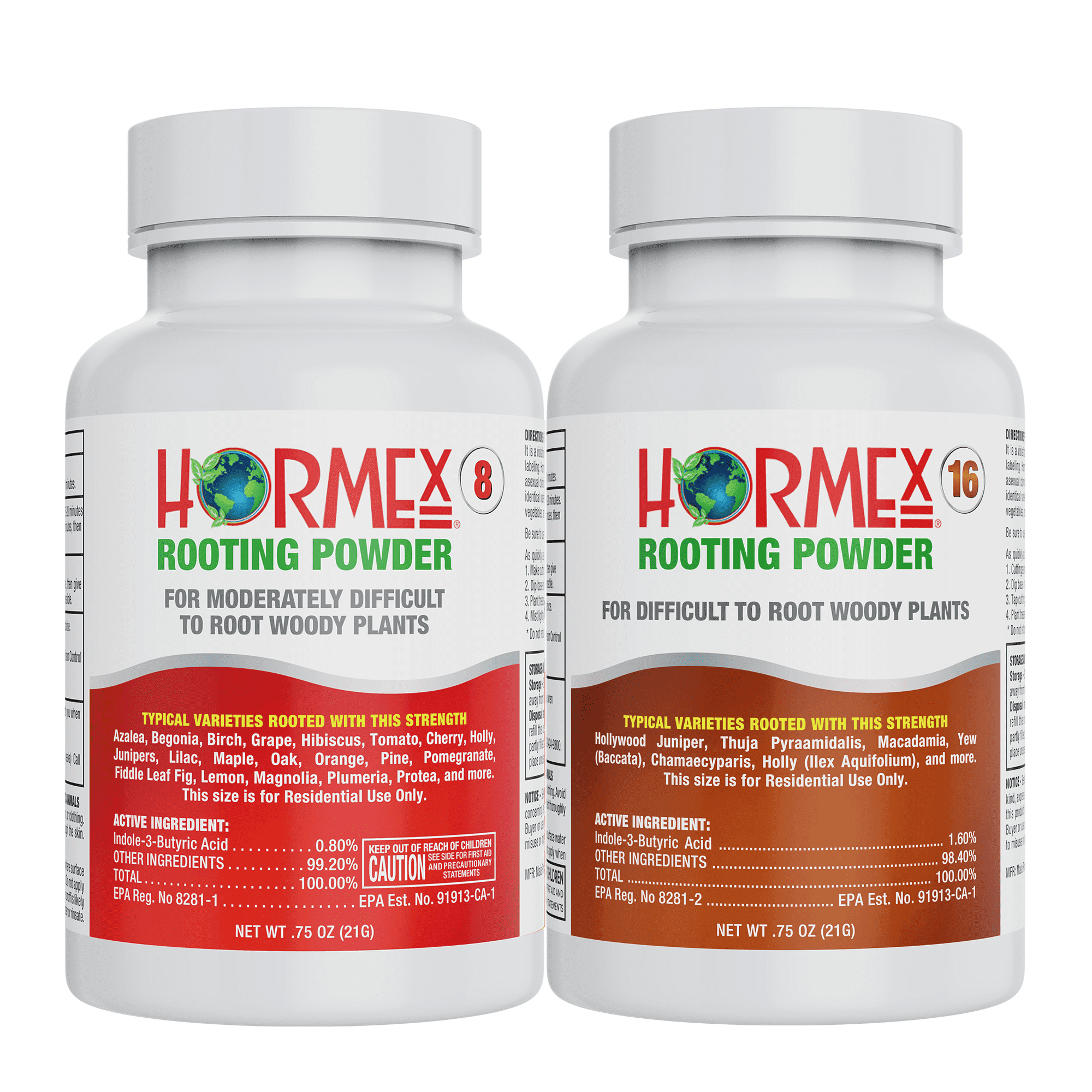 Hormex Rooting Powder #8 & 16 Bundle - Rooting Hormone for Easy to ...