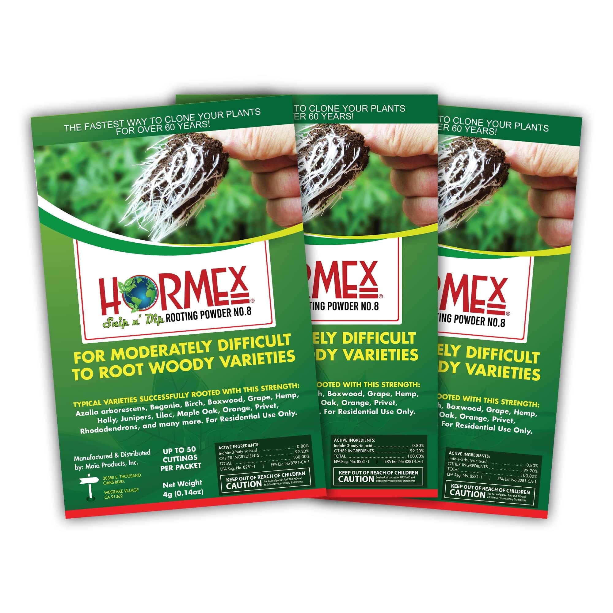 Hormex Rooting Powder #8 - Root Hormone & Stimulator for Moderately ...