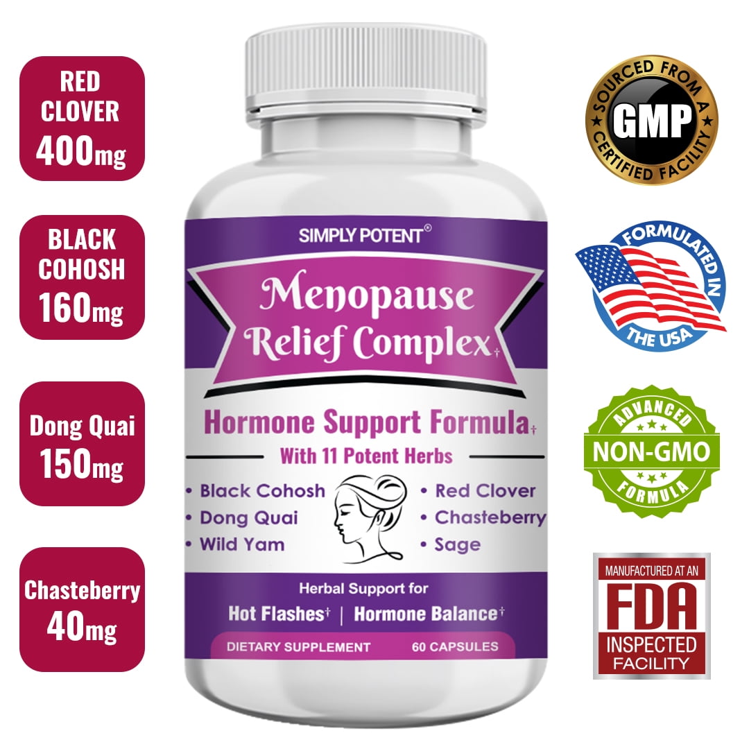 Simply Potent Menopause Relief Support Supplements Herbal Hormone