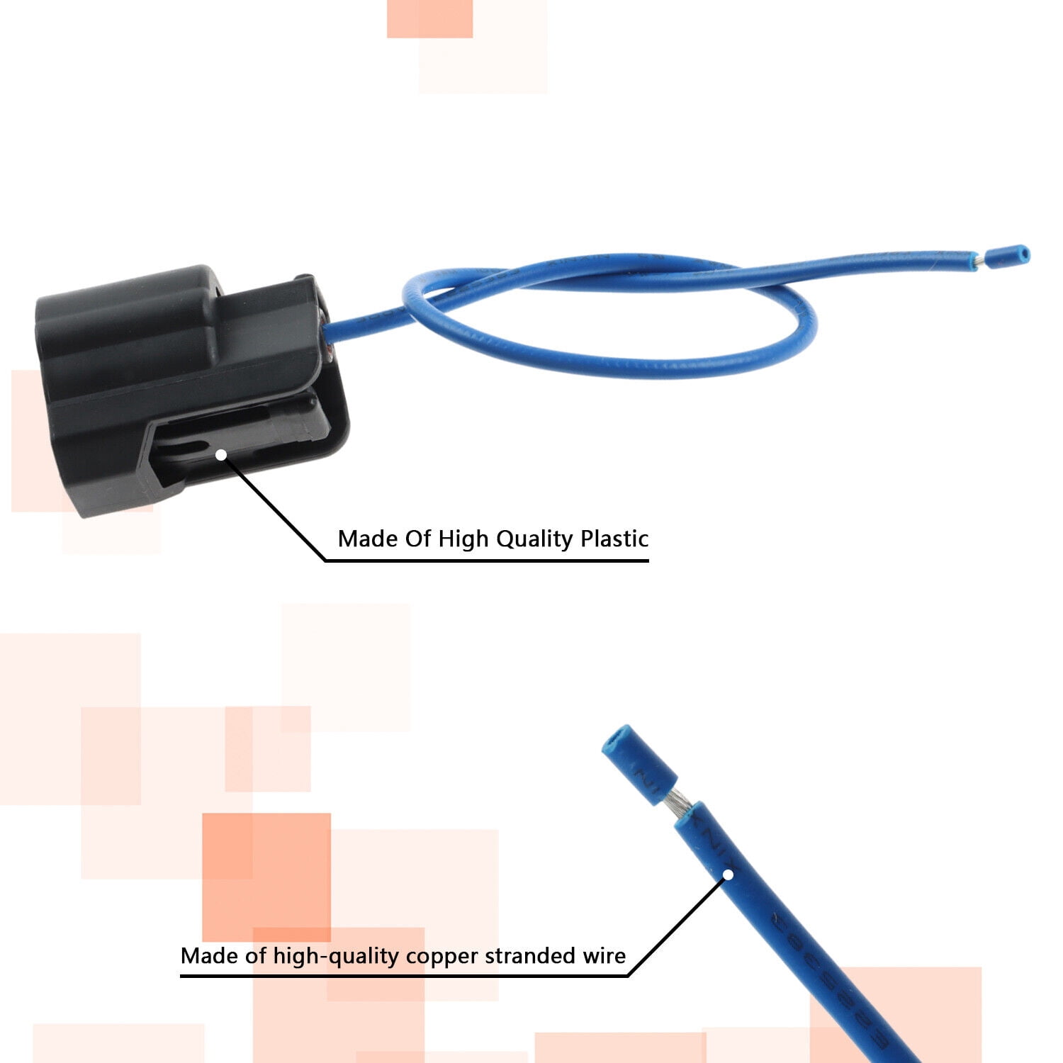 Horn Connector Pigtail for 2007-2008 Honda Fit 2000 2001 2002 2003 ...