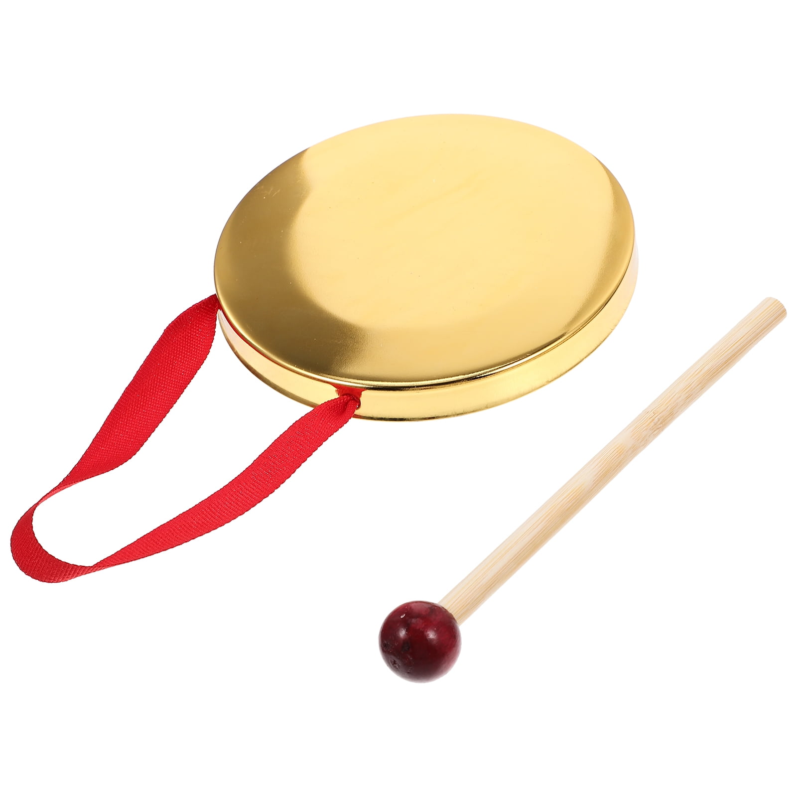 GARVALON Hand Held Gong Metal 1 Set 3.5x3.5x0.6in Percussion Instrument ...