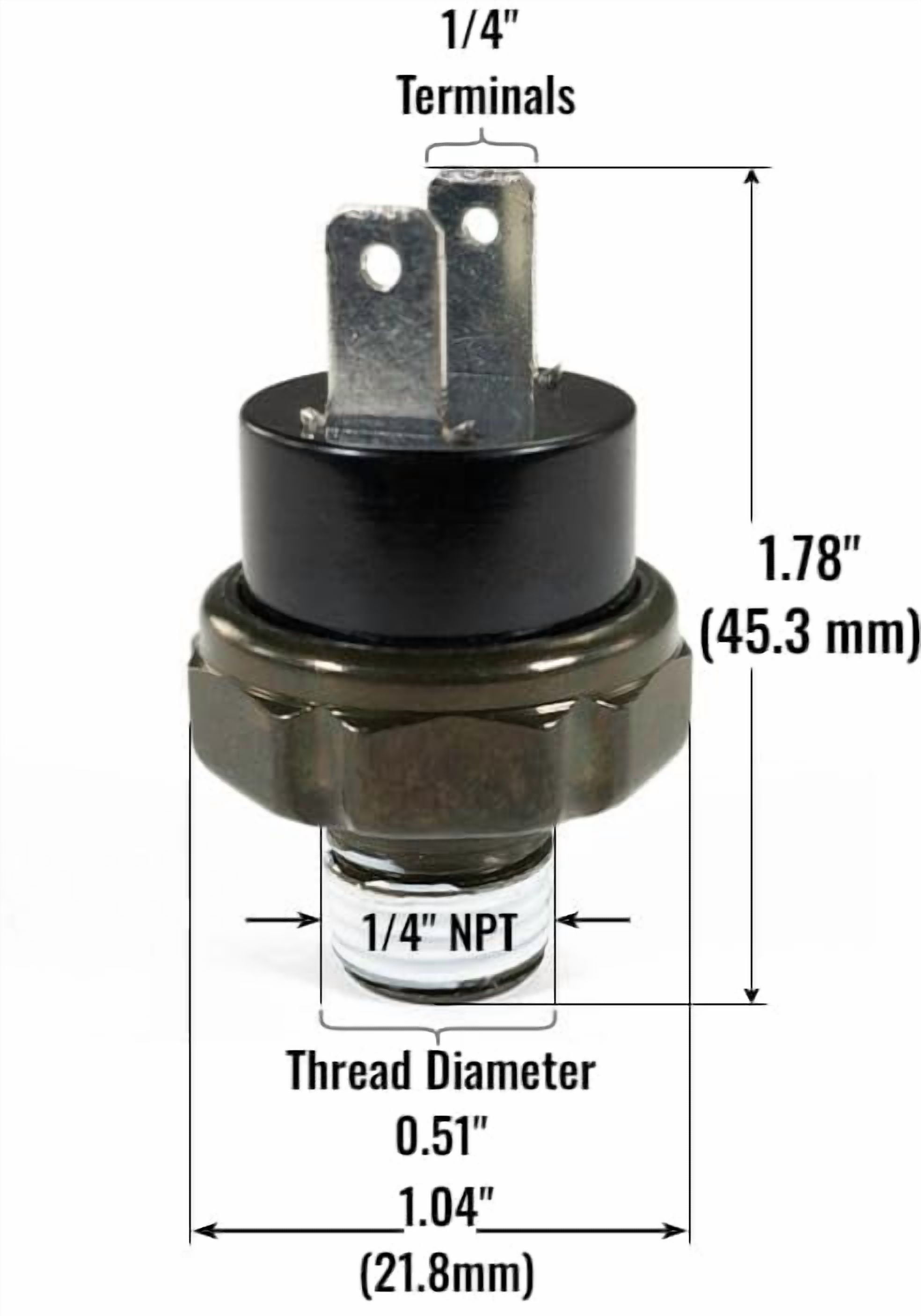 HornBlasters Air Pressure Switch - 1/4" NPT / 20 Amps - (90-120 PSI ...