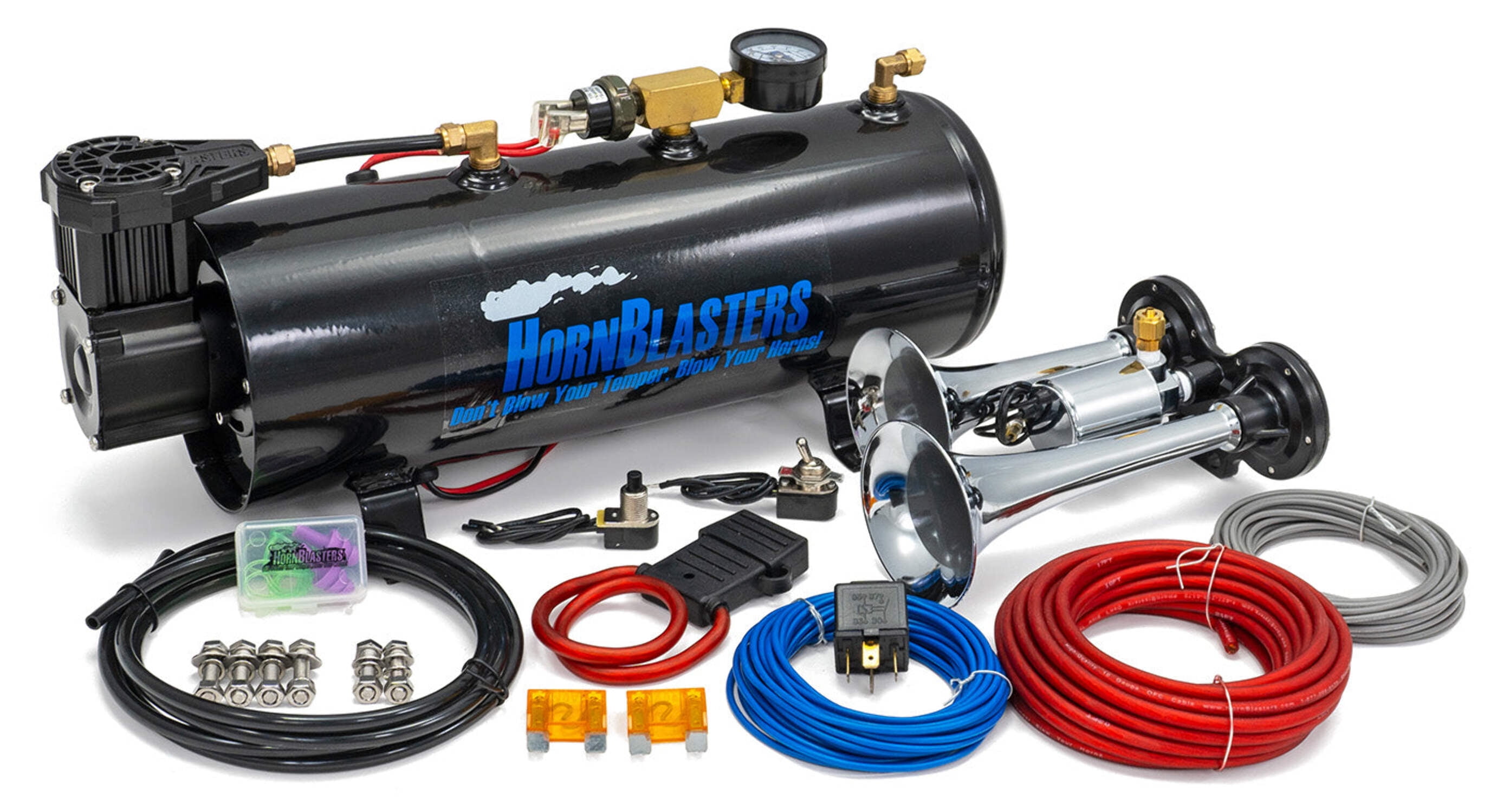 HornBlasters Spocker 3-Liter 120 PSI Air Horn Kit - Walmart.com