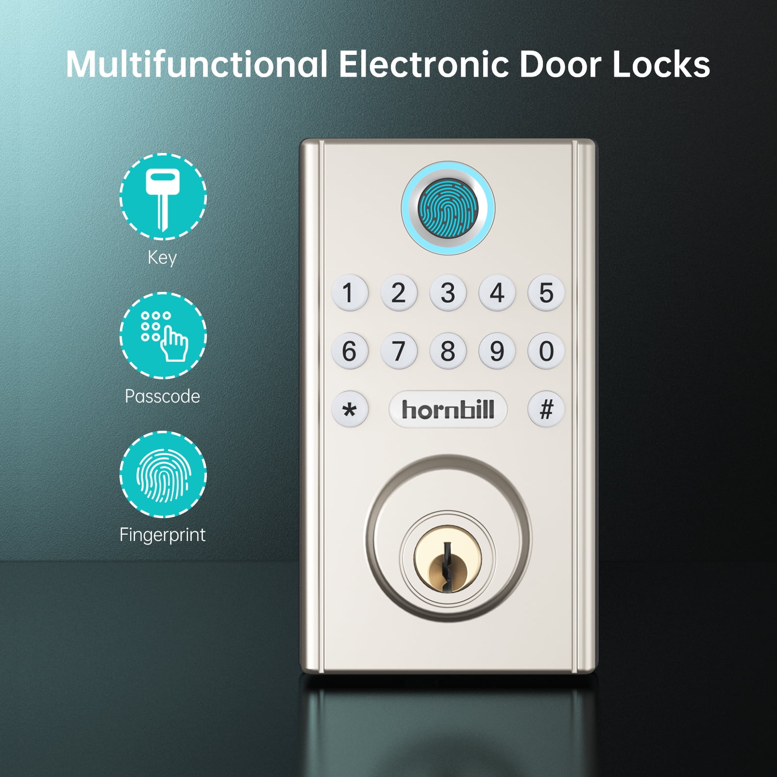 Hornbill Digital Keypad Lock, Fingerprint Door Lock, Keyless Entry ...