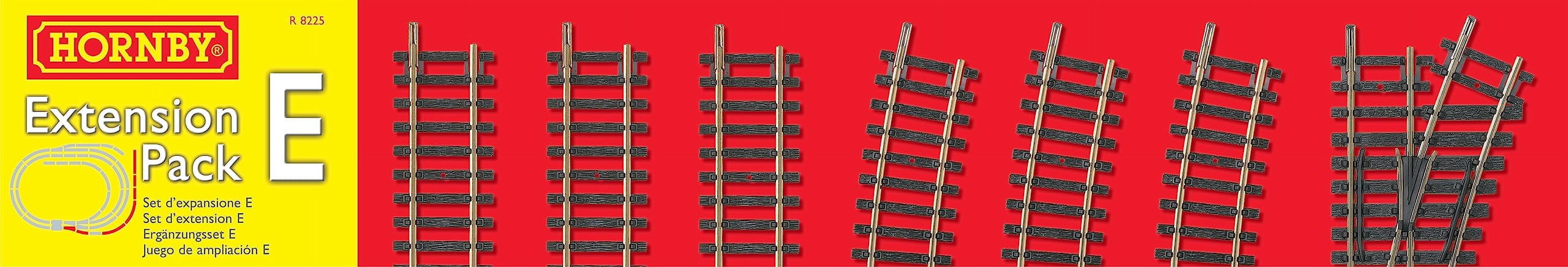 Hornby Hobby Train Tracks - R8225 Extension Pack E Track Pieces - Small ...