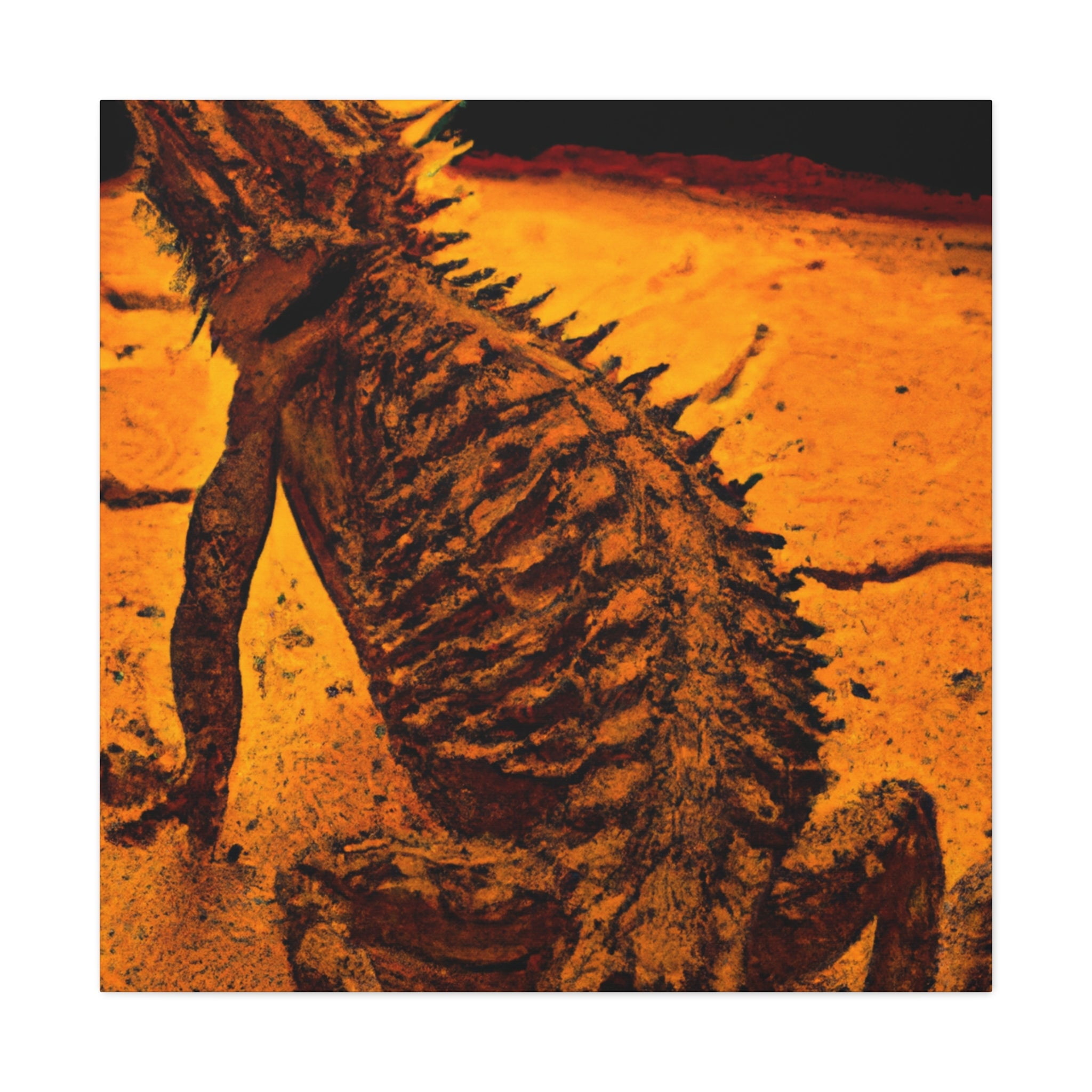 Horned Lizard Street Art - Canvas - Walmart.com