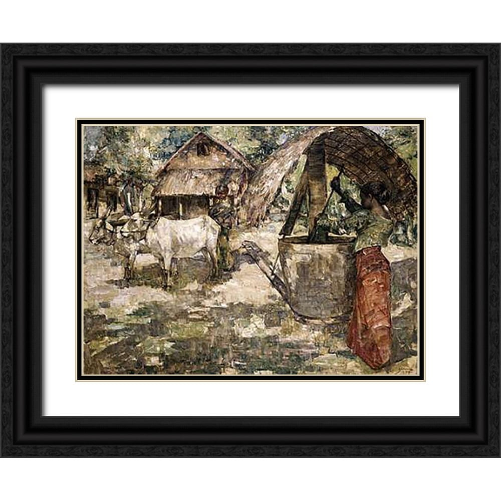 Hornel, Edward Atkinson 14x11 Black Ornate Wood Framed with Double Matting Museum Art Print ...