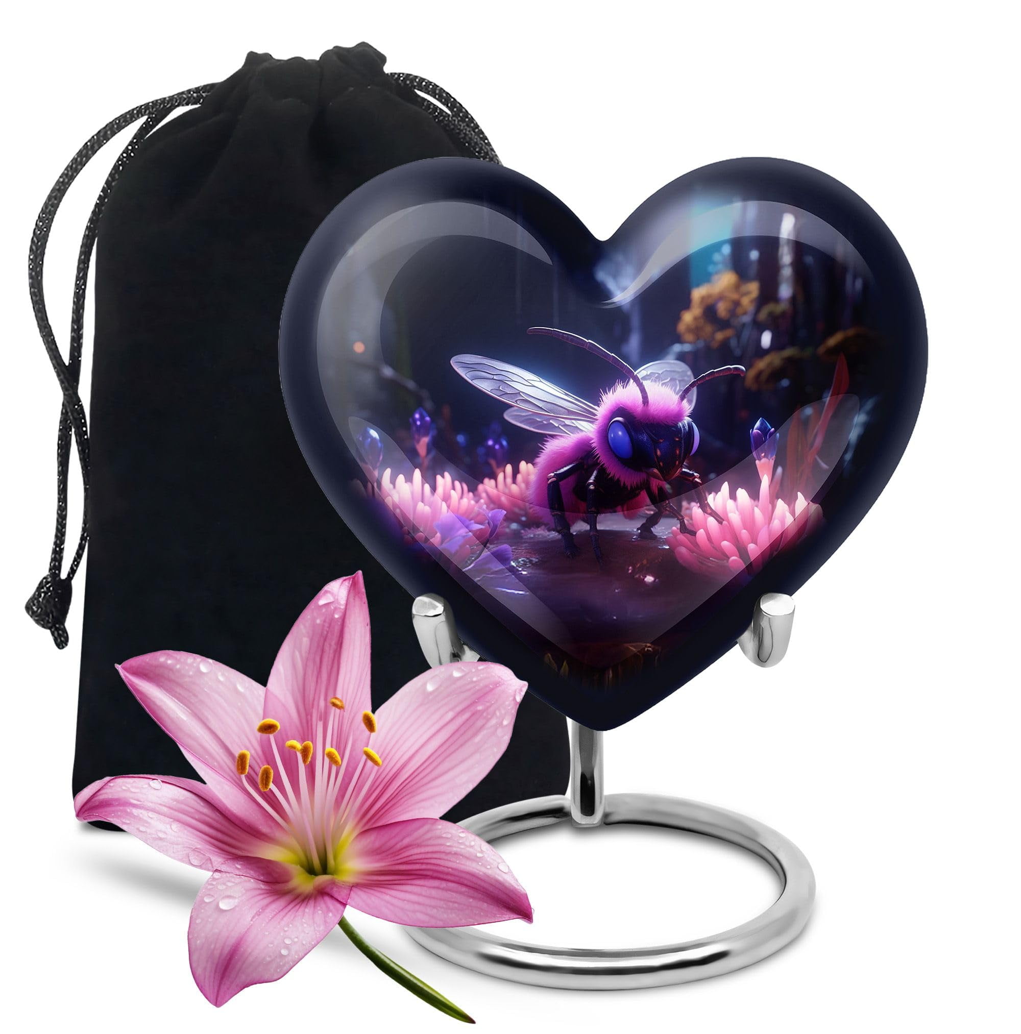 Hornets Bee Cremation & Funeral Urn for Male, Heart Urns for Human ...