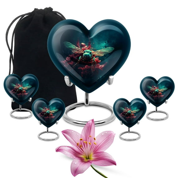 Hornets Bee Mini Heart Urns for Human Ashes, Memorial Gift for Father ...
