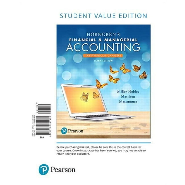 Horngren's Financial & Managerial Accounting, the Financial Chapters ... Horngren's Financial & Managerial Accounting, the Financial Chapters ...