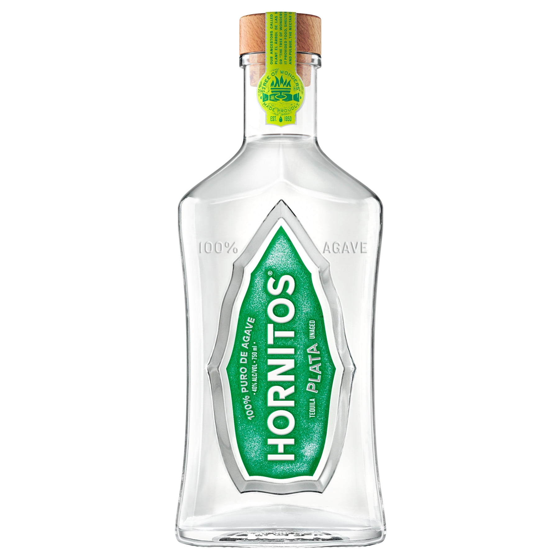 Hornitos Plata Tequila, 750 ml Bottle, 40% ABV - Walmart.com