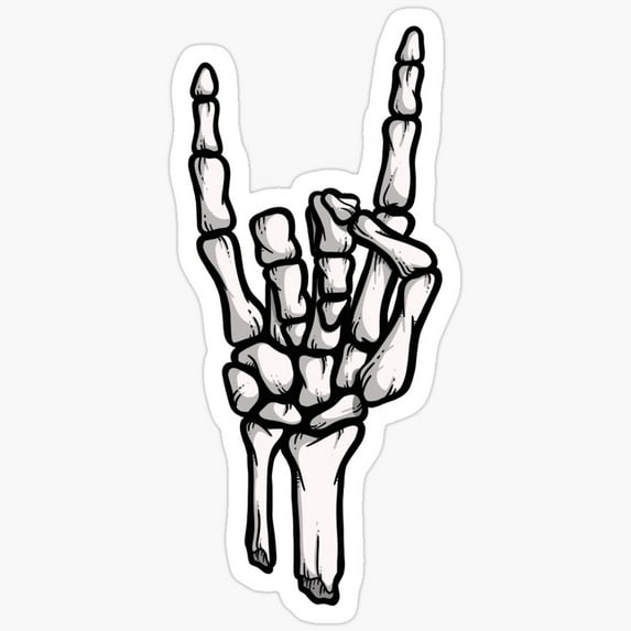 Horns Raised Stickerphone Decal Water Bottle Stickers, Vinyl Stickers ...