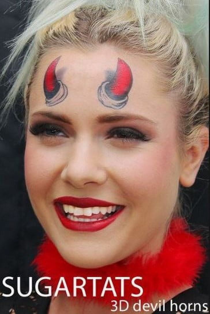 Horns - Realistic-looking 3-D - Temporary Tattoos - Costume Accessory ...