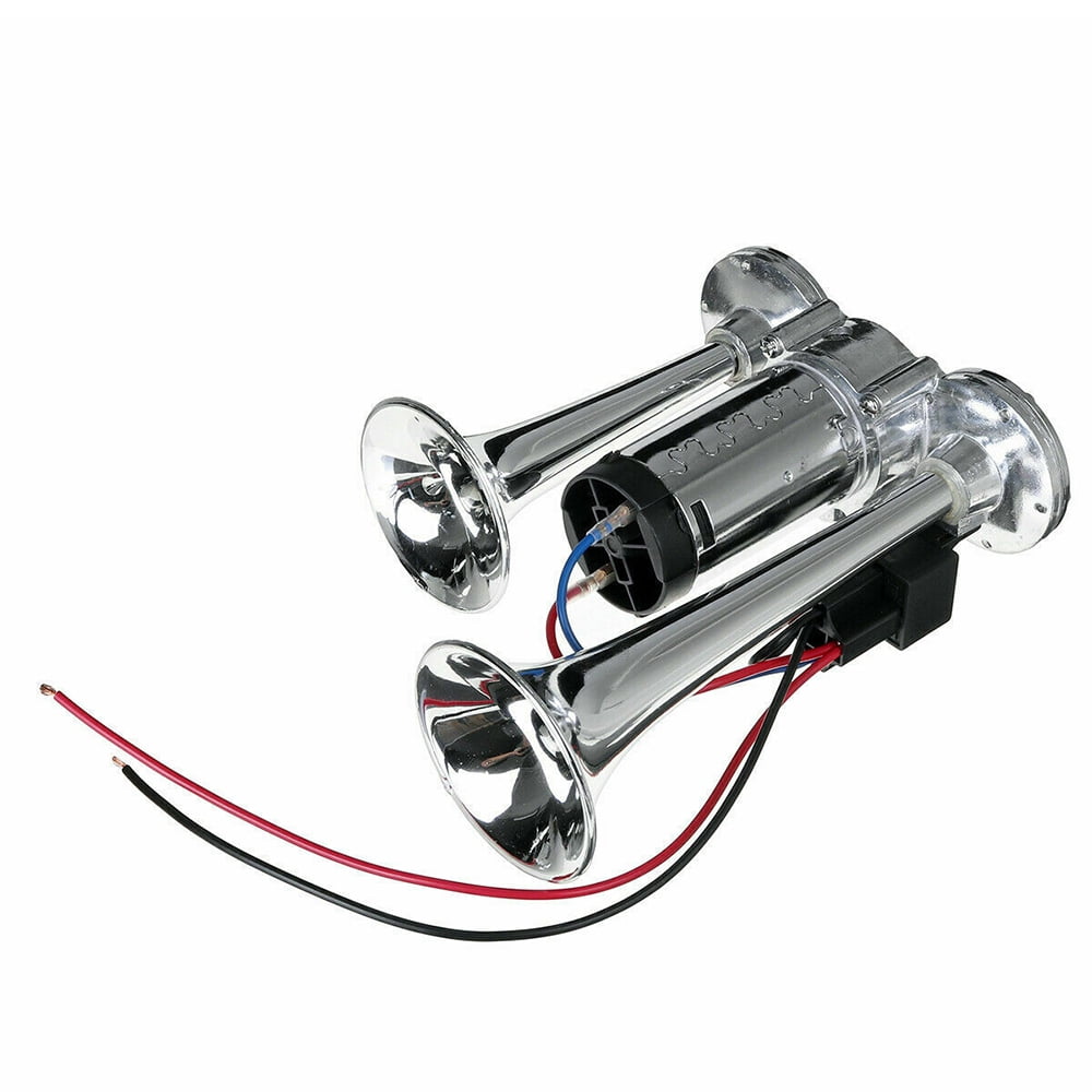 Horns Train Horn for Truck/Car, Dual Air Horn Chrome Plated Trumpets ...