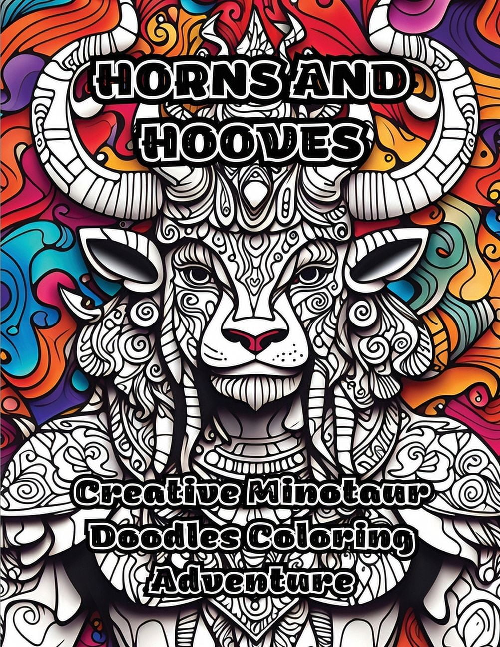 Horns and Hooves: Creative Minotaur Doodles Coloring Adventure ...