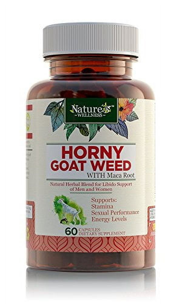 Horny Goat Weed Extract with Maca, Tribulus, L-Arginine, Ginseng ...