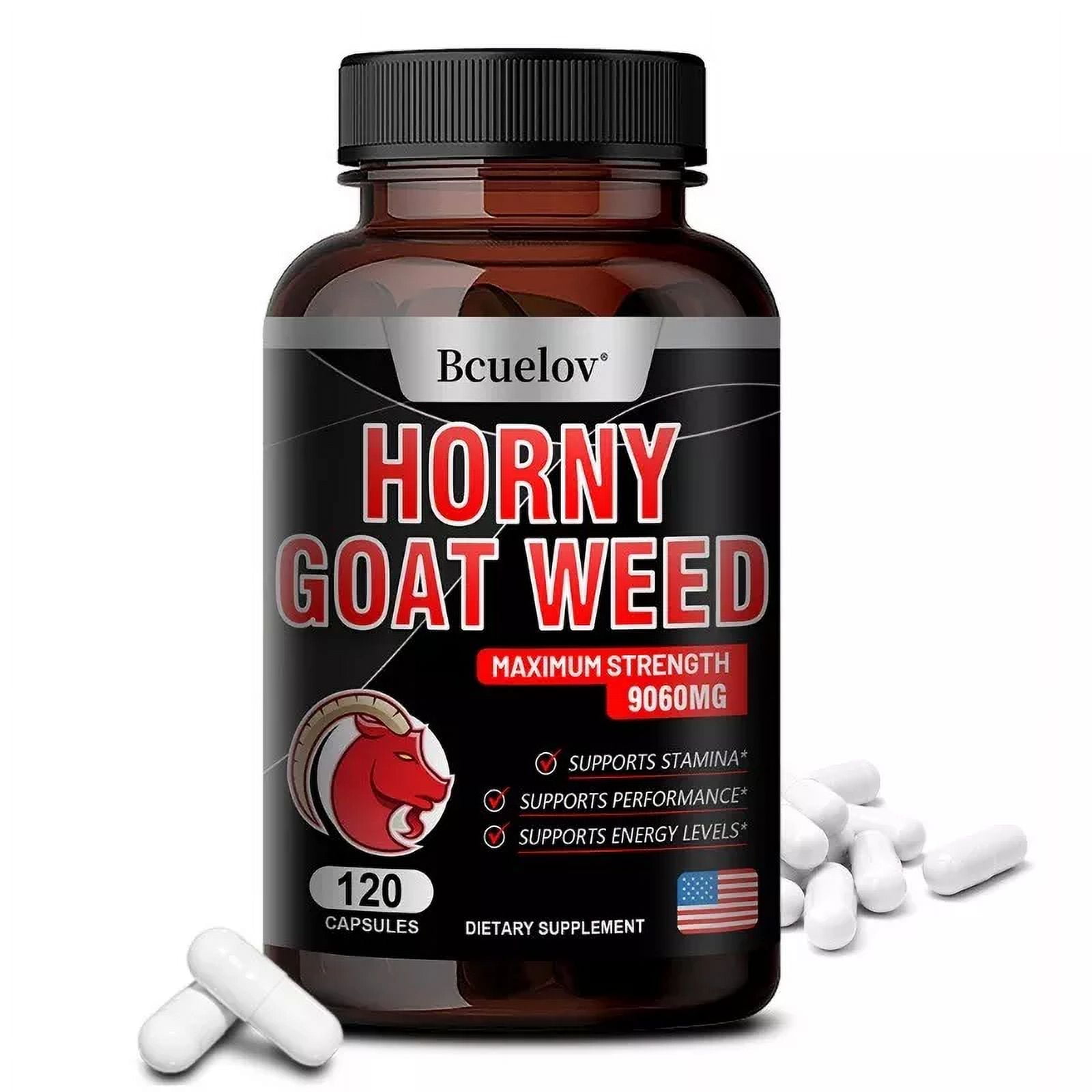 Horny_Goat_Weed_for_Men_&_Women-with_Maca,_Saw_Palmetto,_Ginseng,_L-Arginine_NEW-120_capsule ...