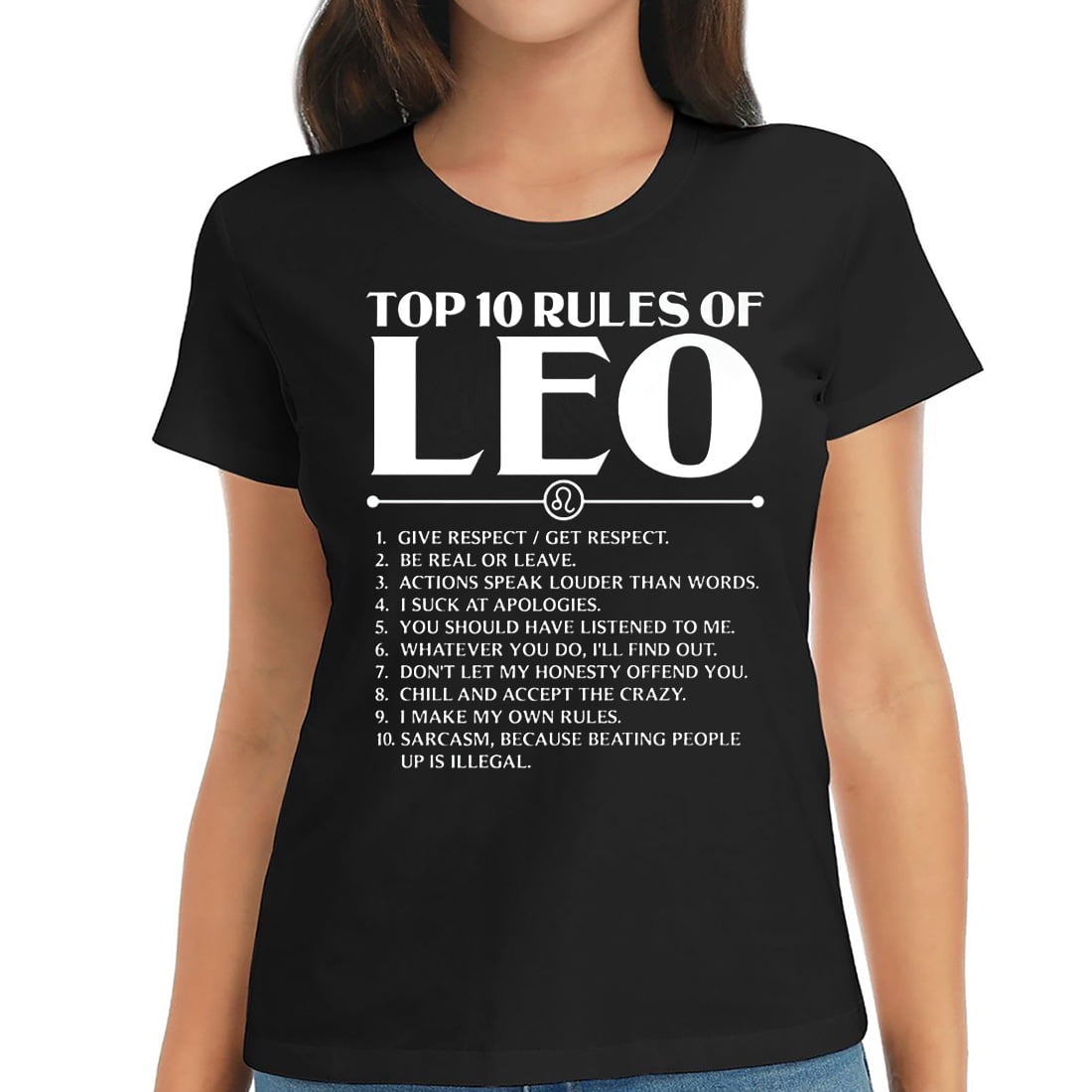Horoscope Symbols Astrology Sign Top 10 Rules Of Leo T-Shirt - Walmart.com