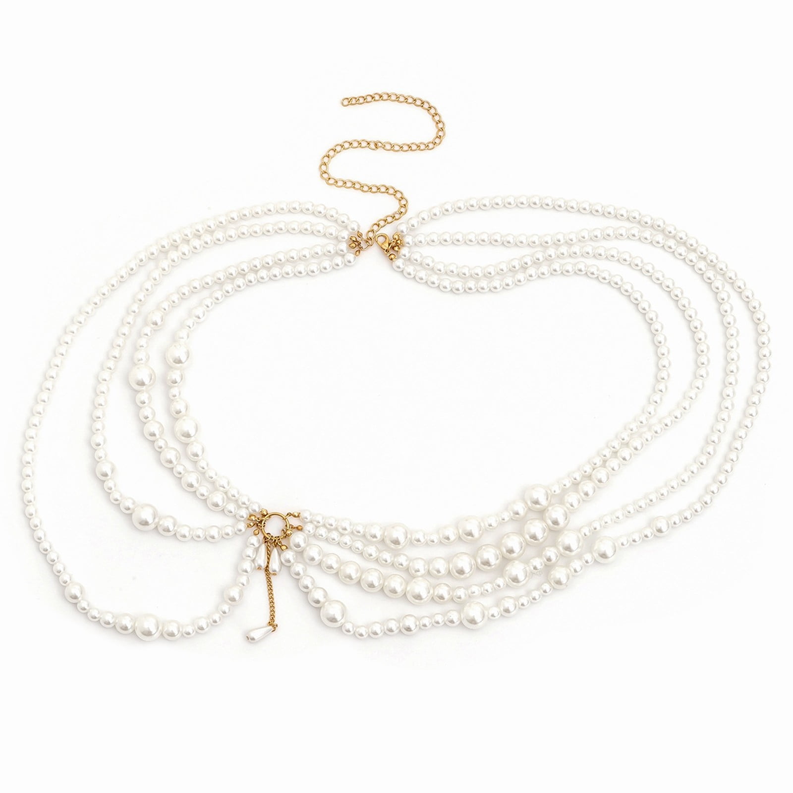 Horplkj Clearance Sweet and Cool Spicy Girl Imitation Pearl Hollow ...