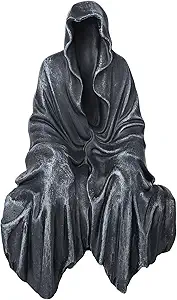 Grim Reaper Statue, Resin Gothic Throne Halloween Statue, Goth ...