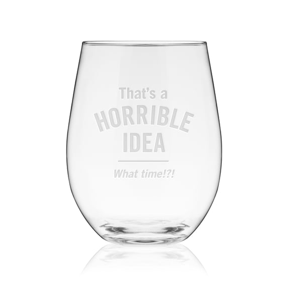 Horrible Idea Stemless Wine Glass - Walmart.com