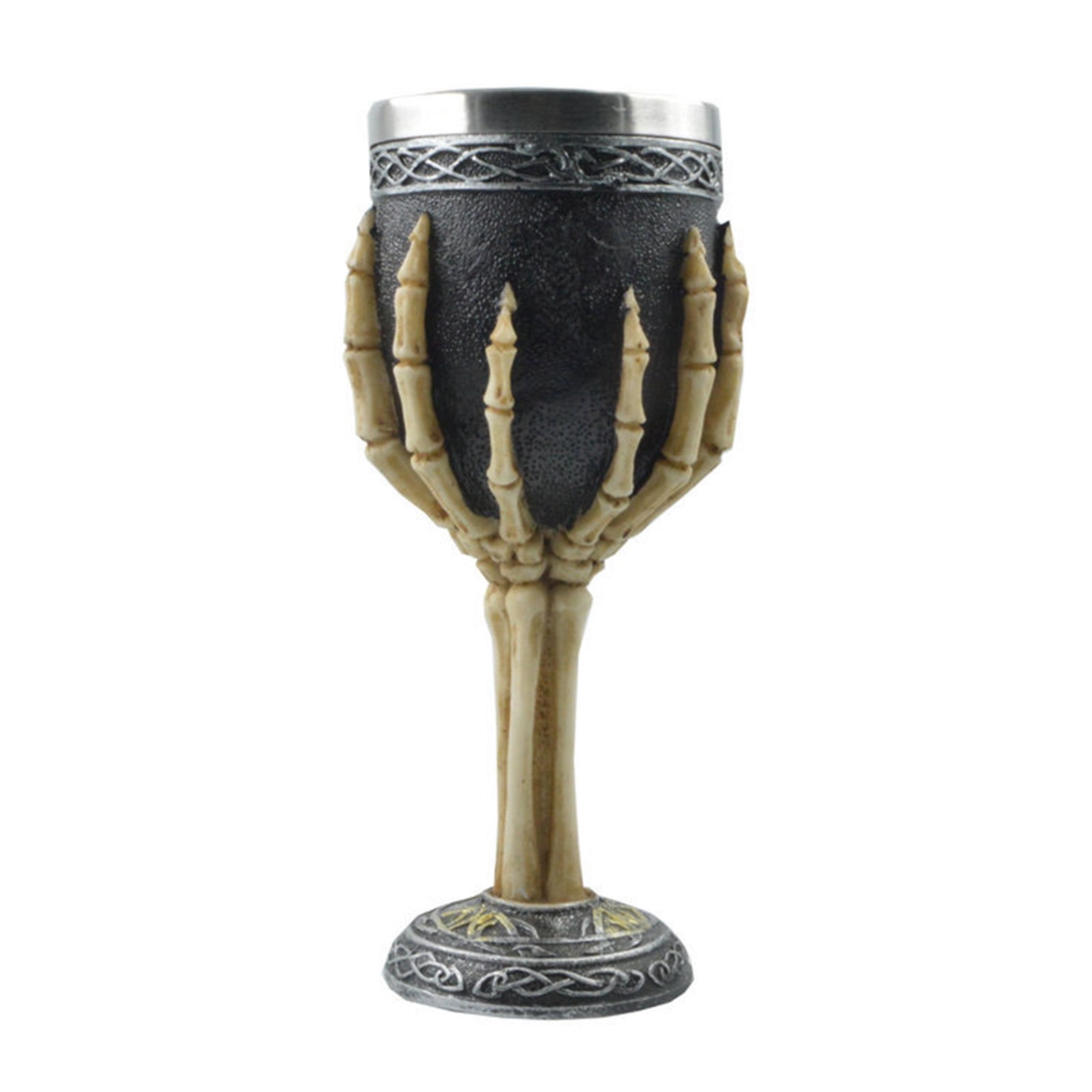 Horrible Resin Stainless Steel Skeletal Wine Goblet Skull Sacrifice ...