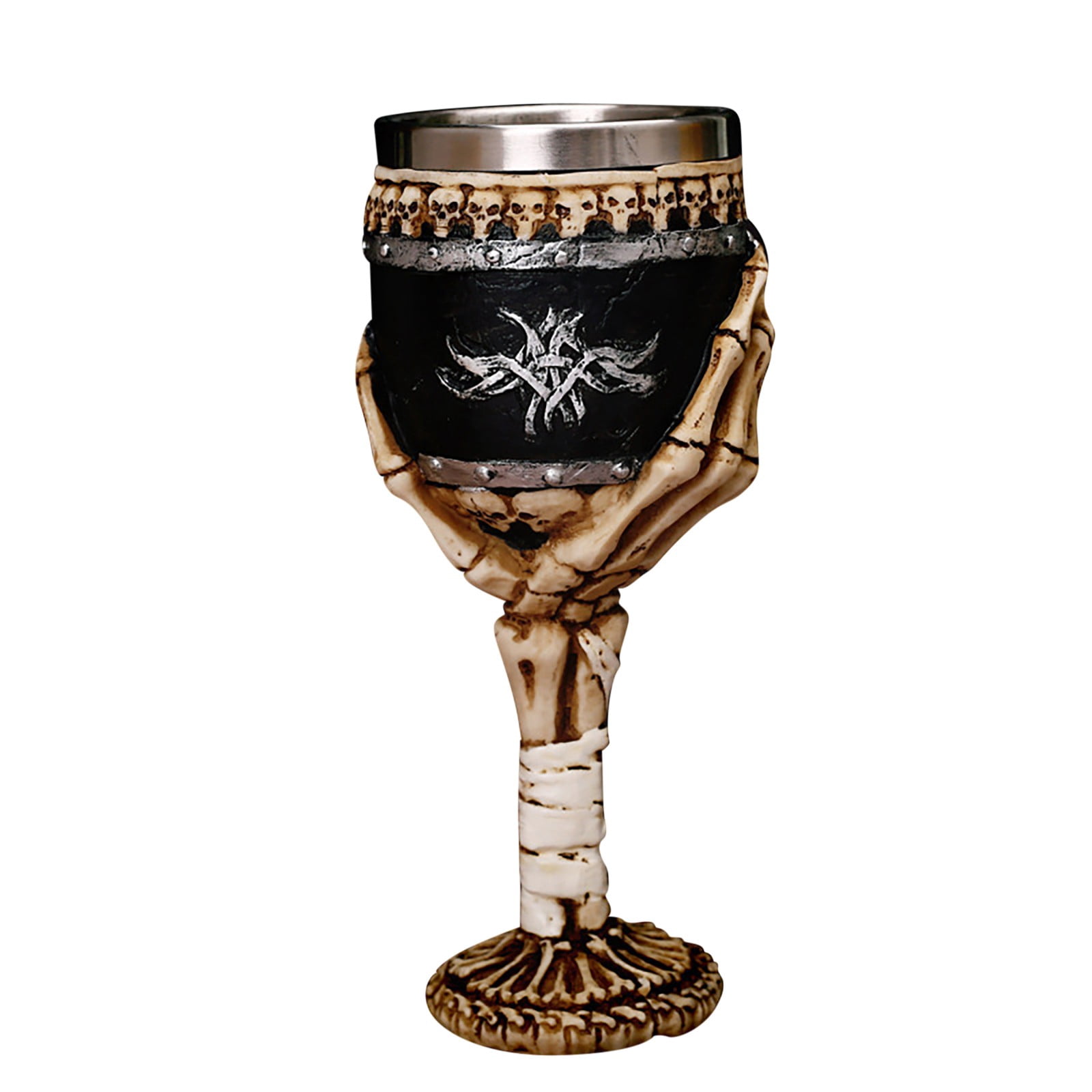 Horrible Skull Mug Halloween Chalice Cup Skeleton Cup Viking Warrior ...