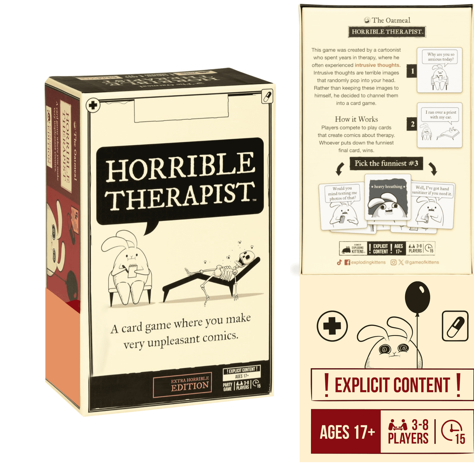 Horrible Therapist Board Games, Extra Horrible Edition - A Card Game ...