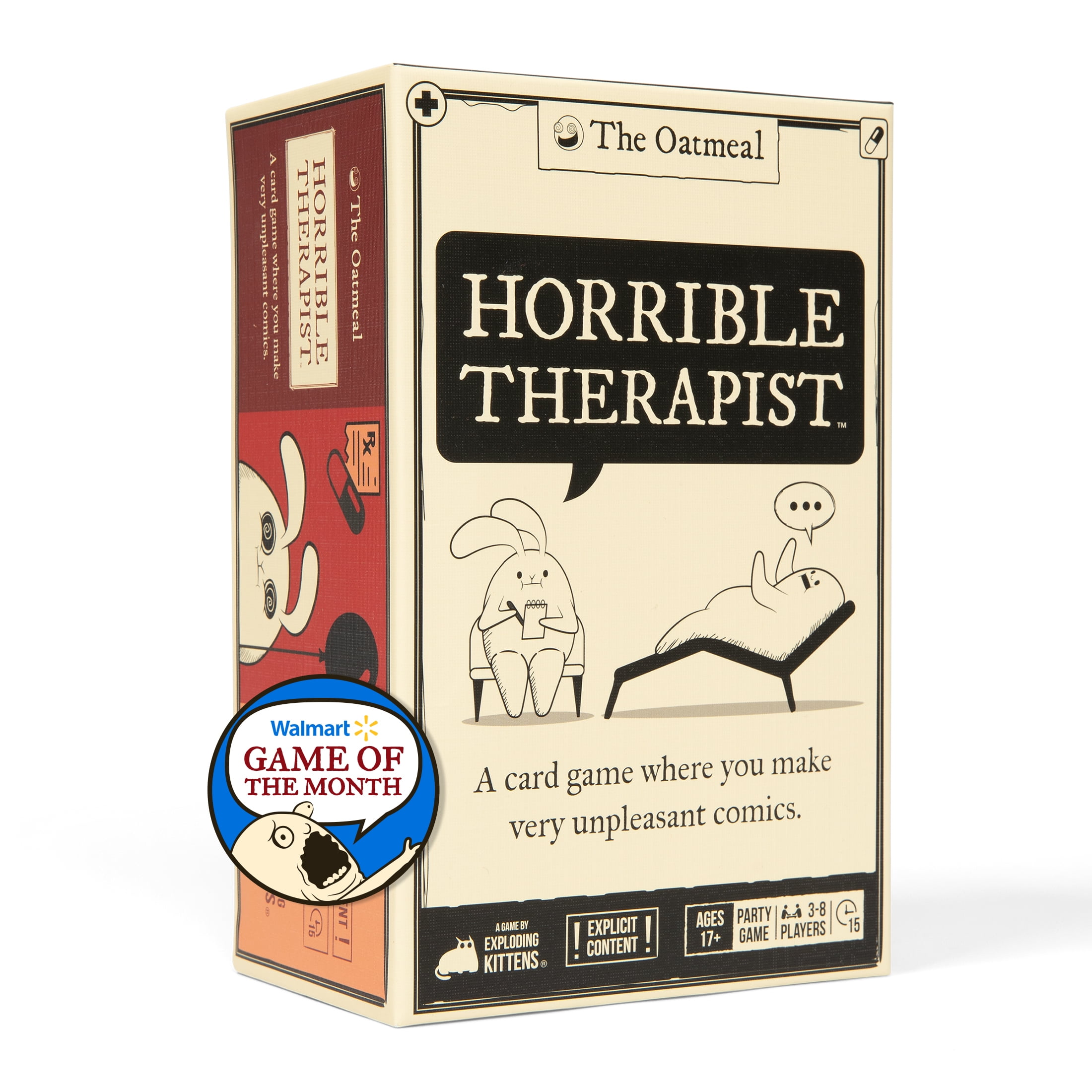Exploding Kittens Horrible Therapist: 3-8 Players - Ages 17+ - 15 ...