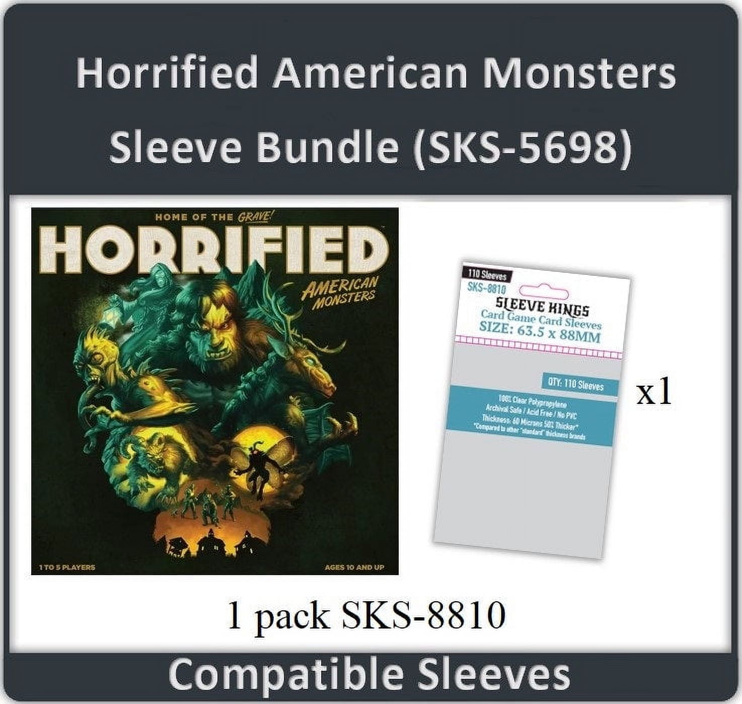 "Horrified: American Monsters" Compatible Sleeve Bundle (8810 X 1 ...