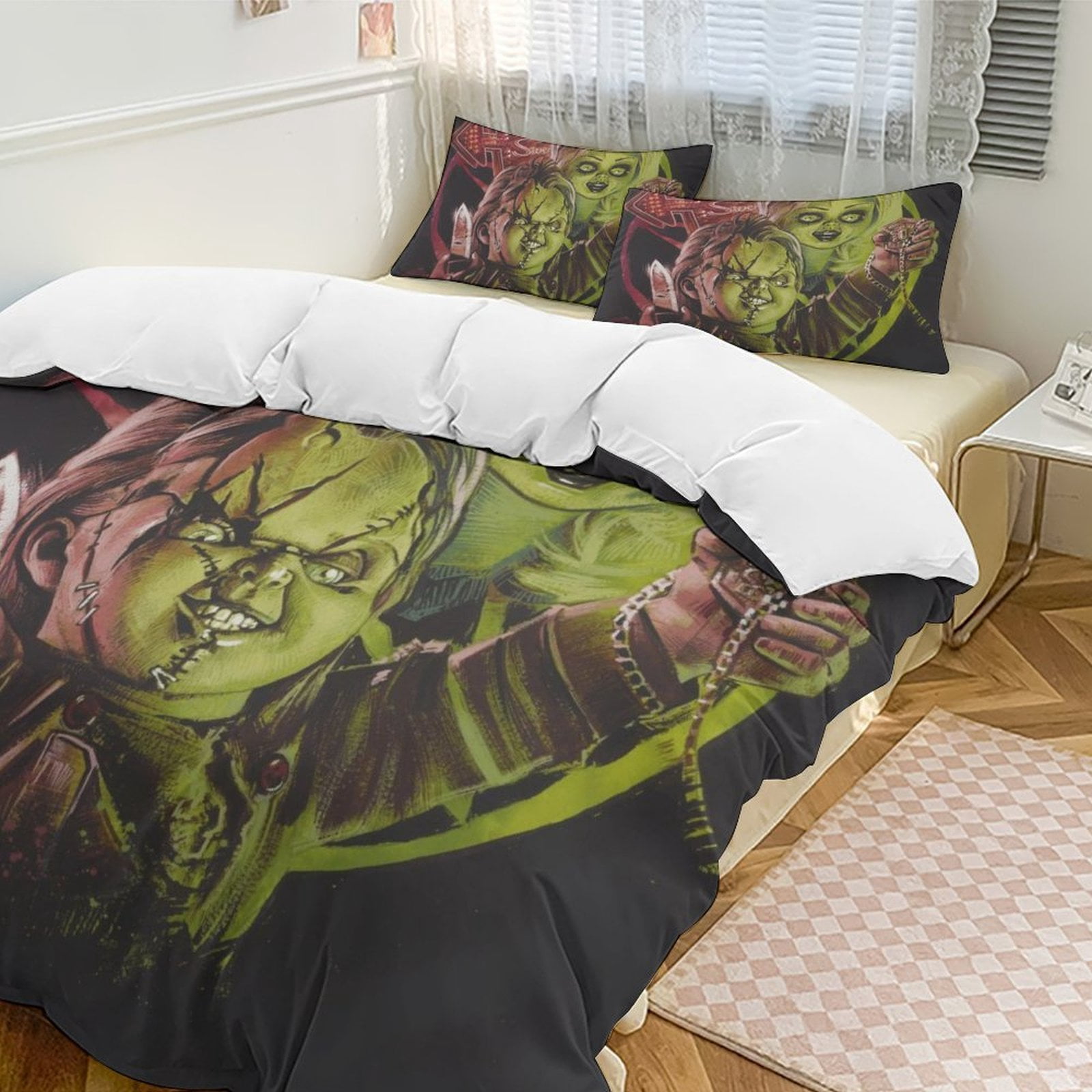Horror 3-Piece Horror Movie Bedding Set Duvet Cover Set Lightweight ...