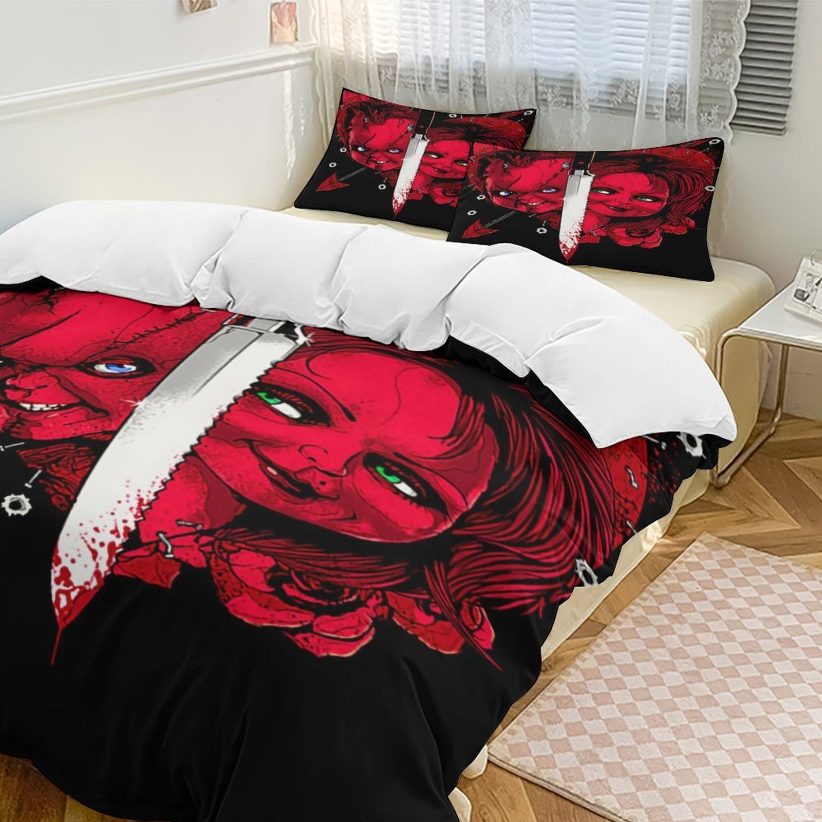 Horror 3-Piece Horror Movie Bedding Set Duvet Cover Set Lightweight ...