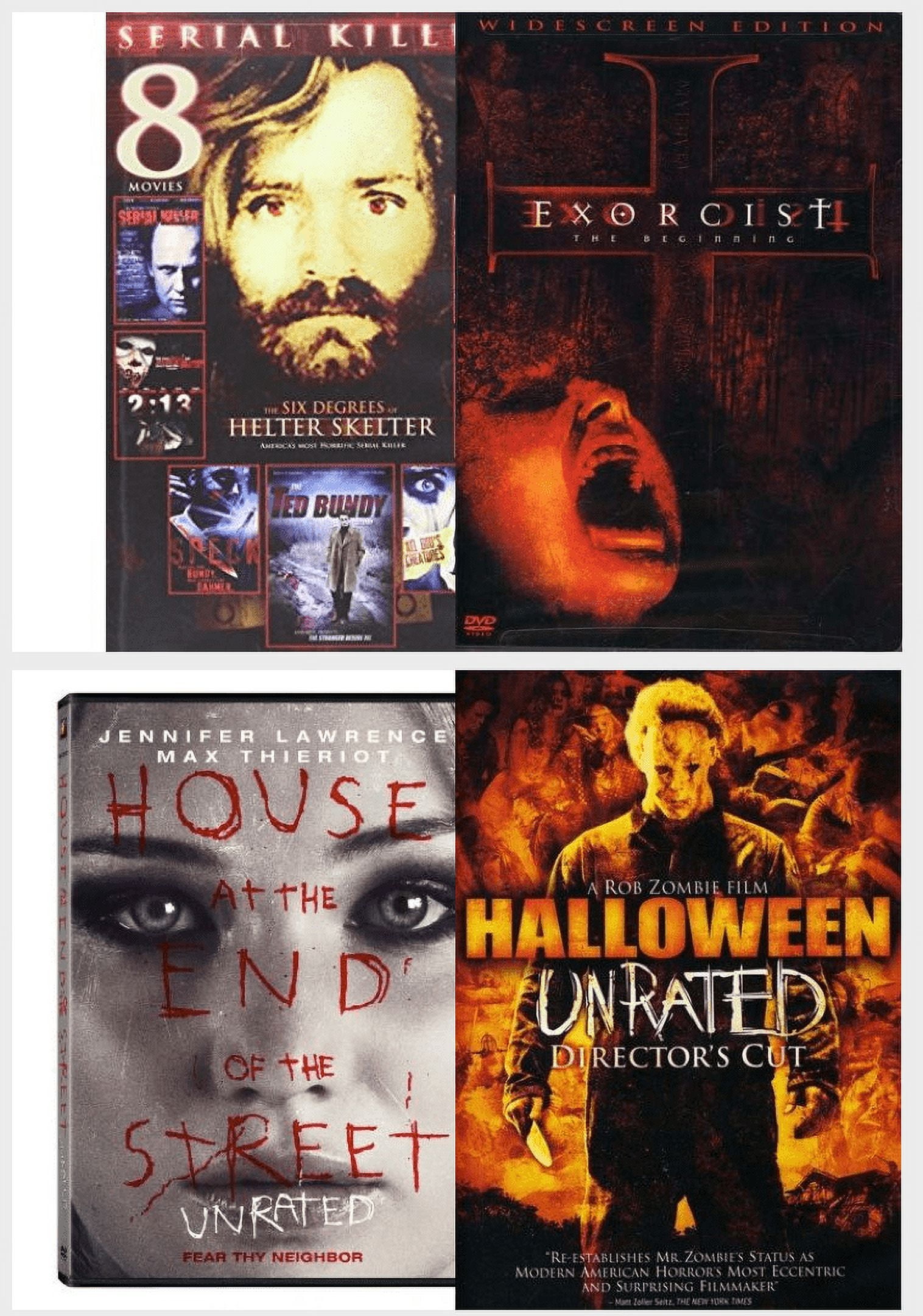 Horror 4 Pack DVD Bundle: 8 Movies: Serial Killers, Exorcist - The ...