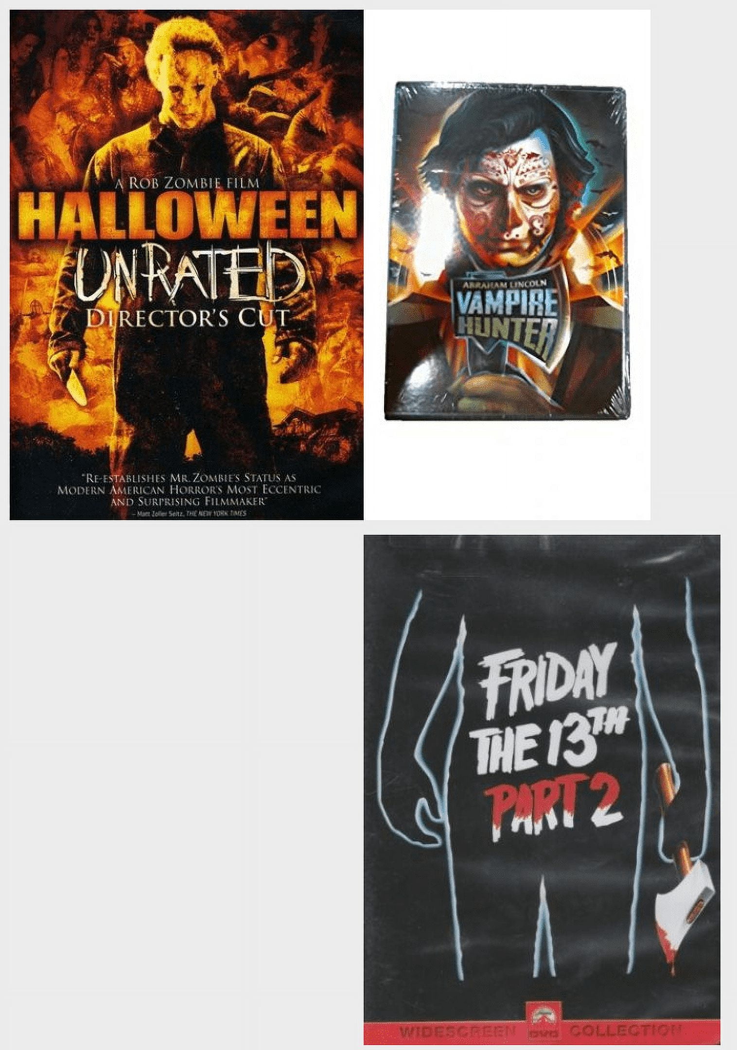 Horror 4 Pack DVD Bundle: Halloween Unrated Directors Cut, Abraham ...