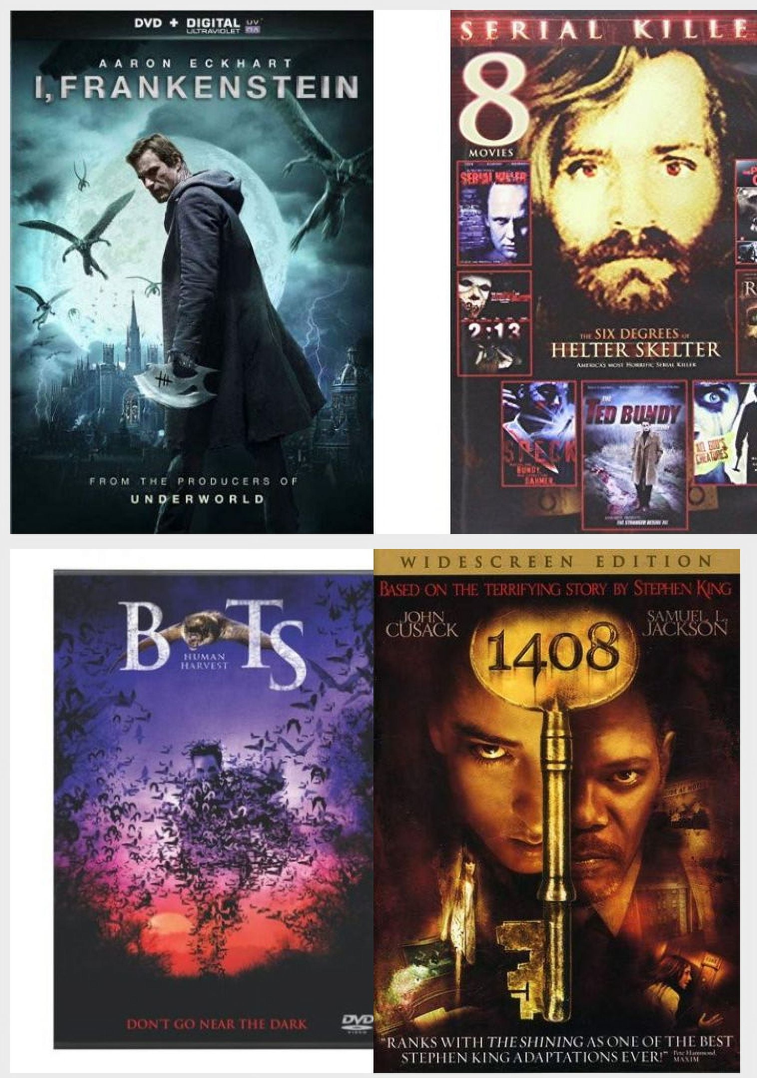 Horror 4 Pack DVD Bundle: I, Frankenstein, 8 Movies: Serial Killers ...