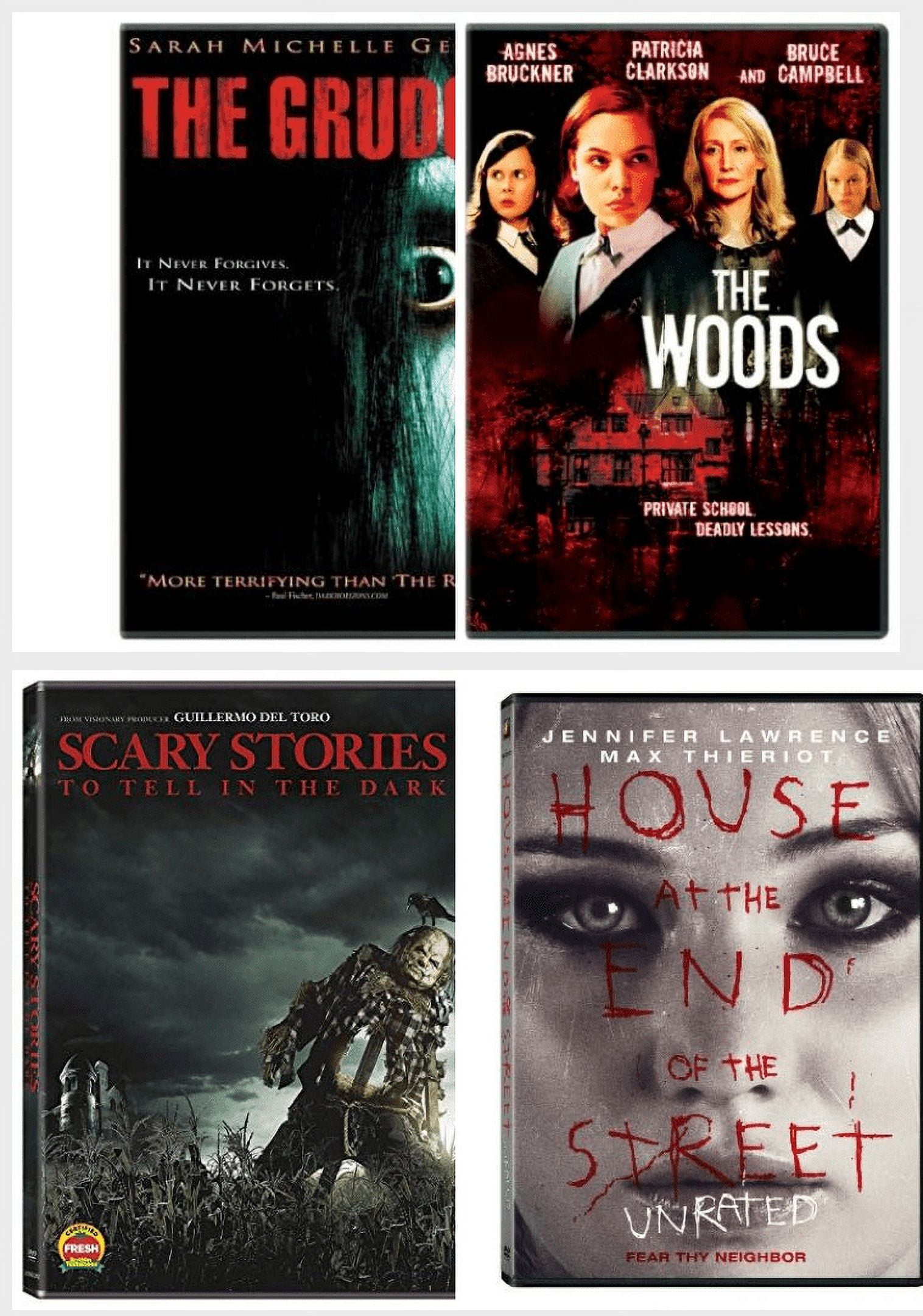 Horror 4 Pack DVD Bundle: The Grudge, The Woods, Scary Stories To Tell ...
