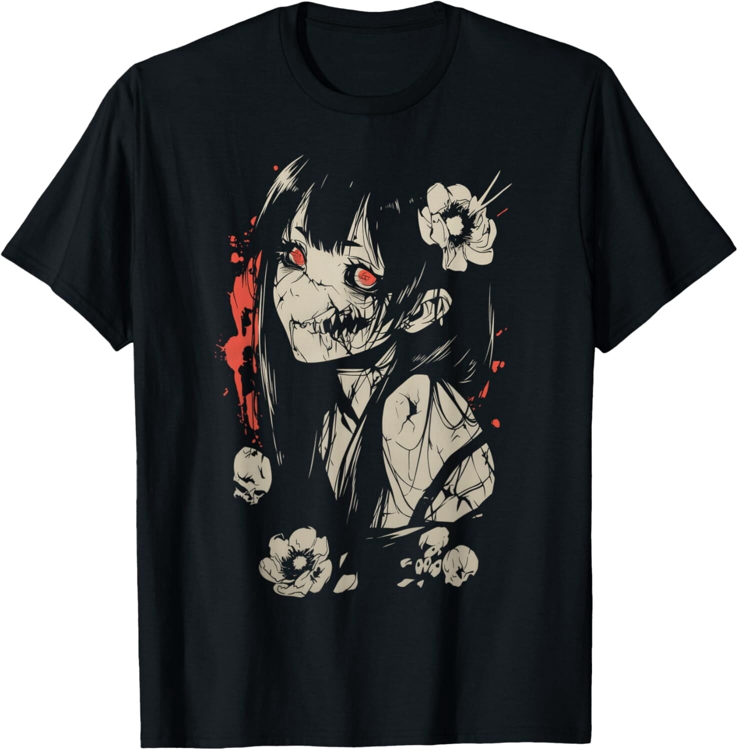 Horror Anime Manga | Japan Japanese Creepy Kawaii Goth T-Shirt ...