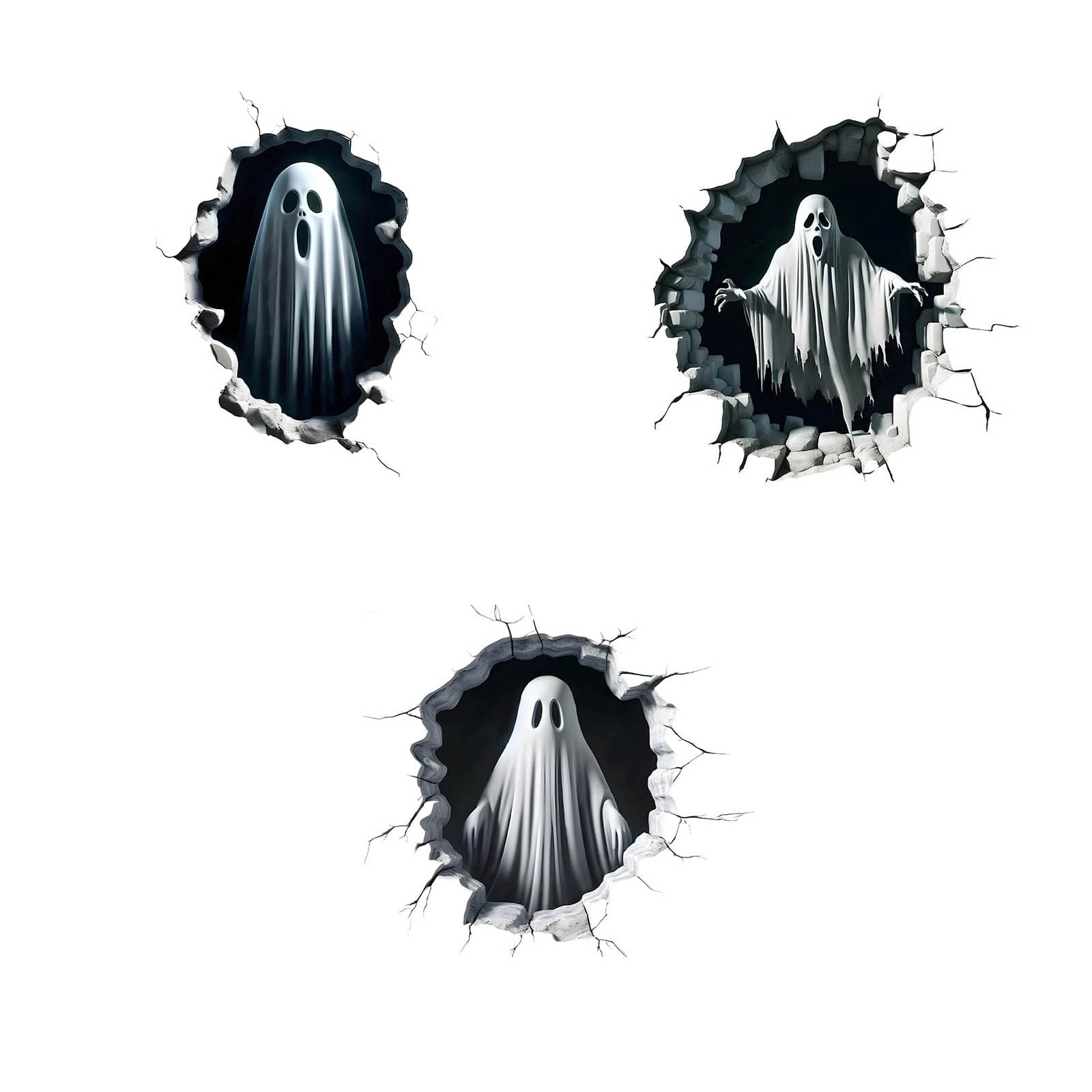 Horror Bathroom Toilet Tank Sticker Waterproof Toilet Sticker Wallpaper ...