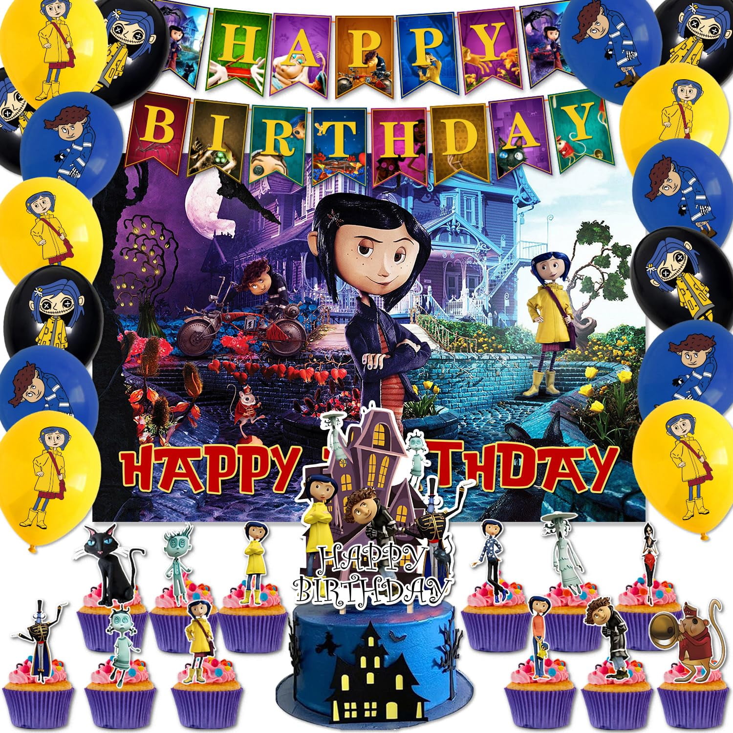 Horror Birthday Party Decorations, Horror Theme Halloween MHD1Birthday Party Decorations ...