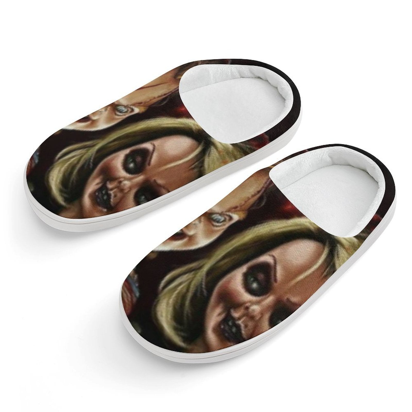Horror Bride Of Chucky Cotton Slippers For Kids Winter Warm Soft Plush ...