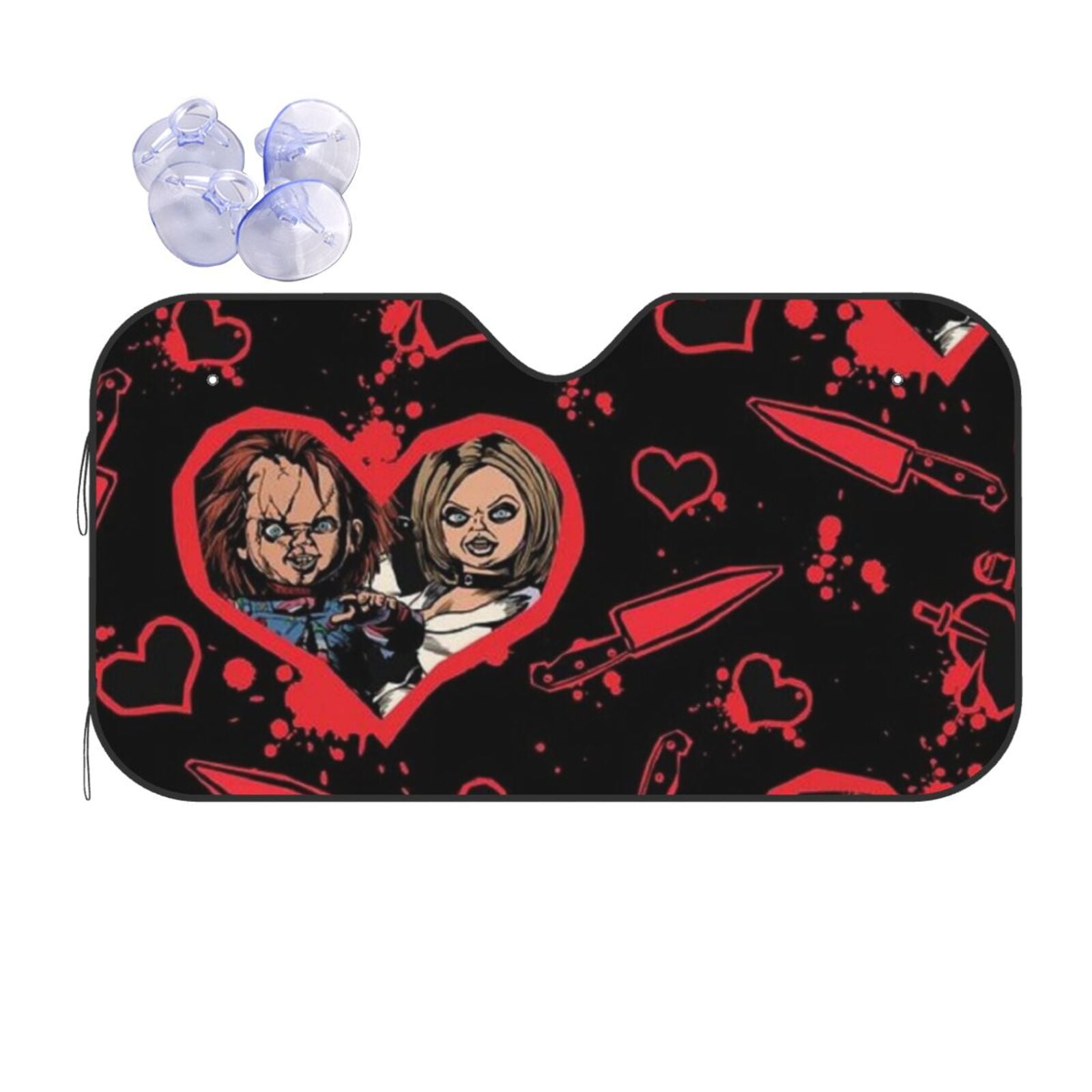 Horror Bride Of Chucky Foldable Car Windshield Sunshade Automotive ...