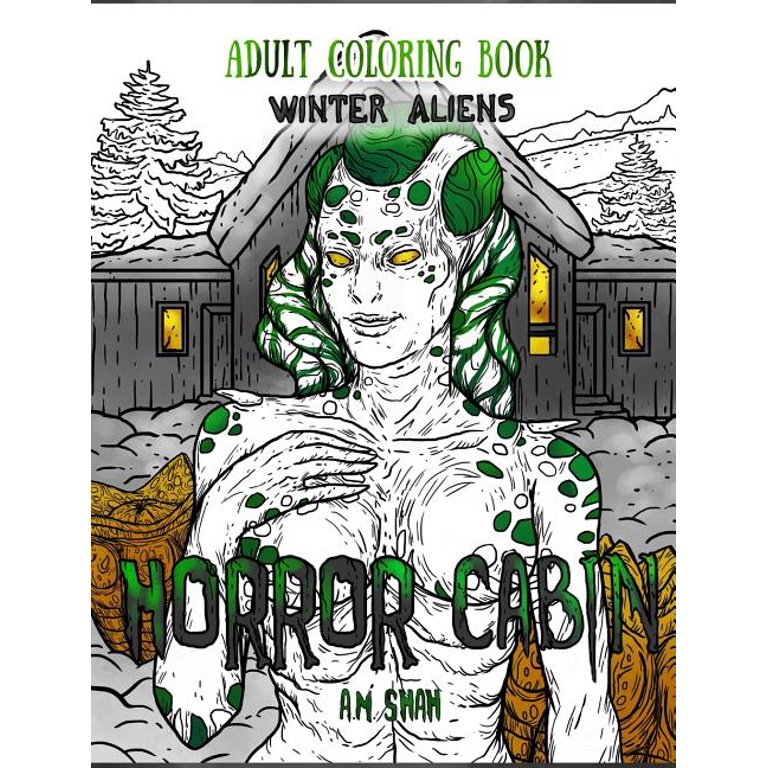 coloring book cabin