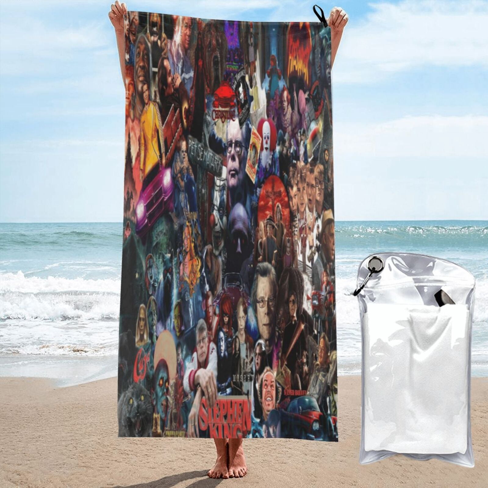 Horror Character Movie Beach Towel Anti-Sand Beach Towel, Large Bath ...