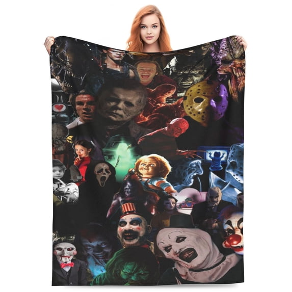 Horror Character Movie Blankets Lightweight Throw Blanket Soft Fleece ...
