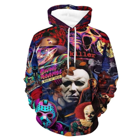 Horror Character Movie Hoodie Costume Cosplay Sweatshirt Sweater 3D ...