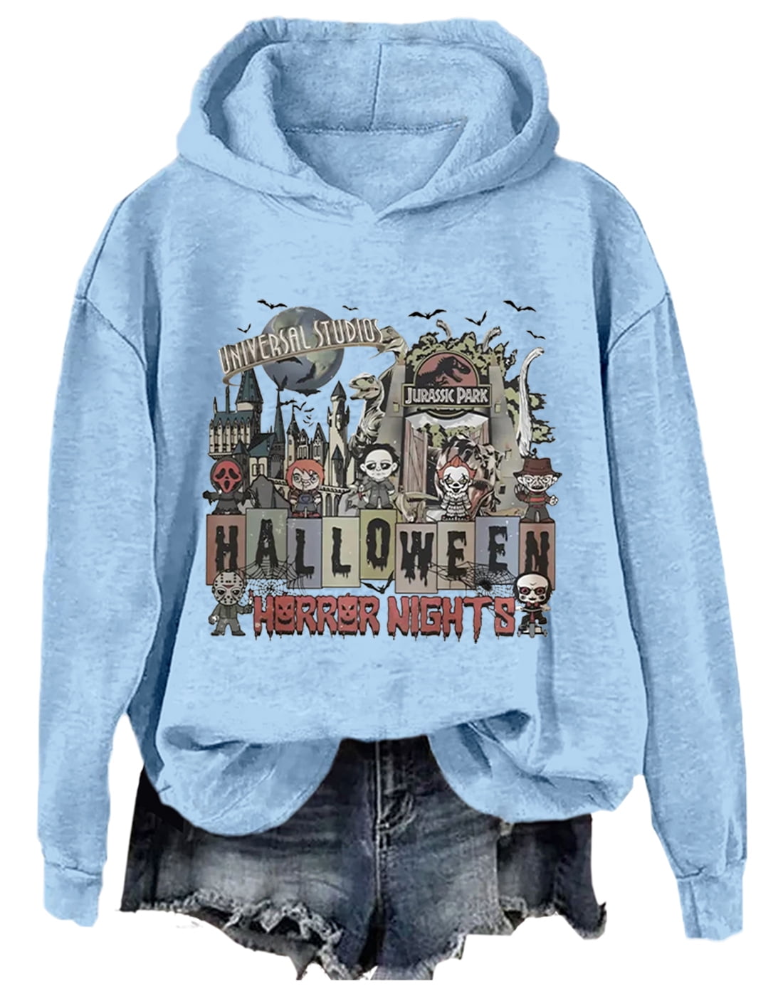 Horror Characters Halloween Hoodie, Halloween Horror Nights Universal ...