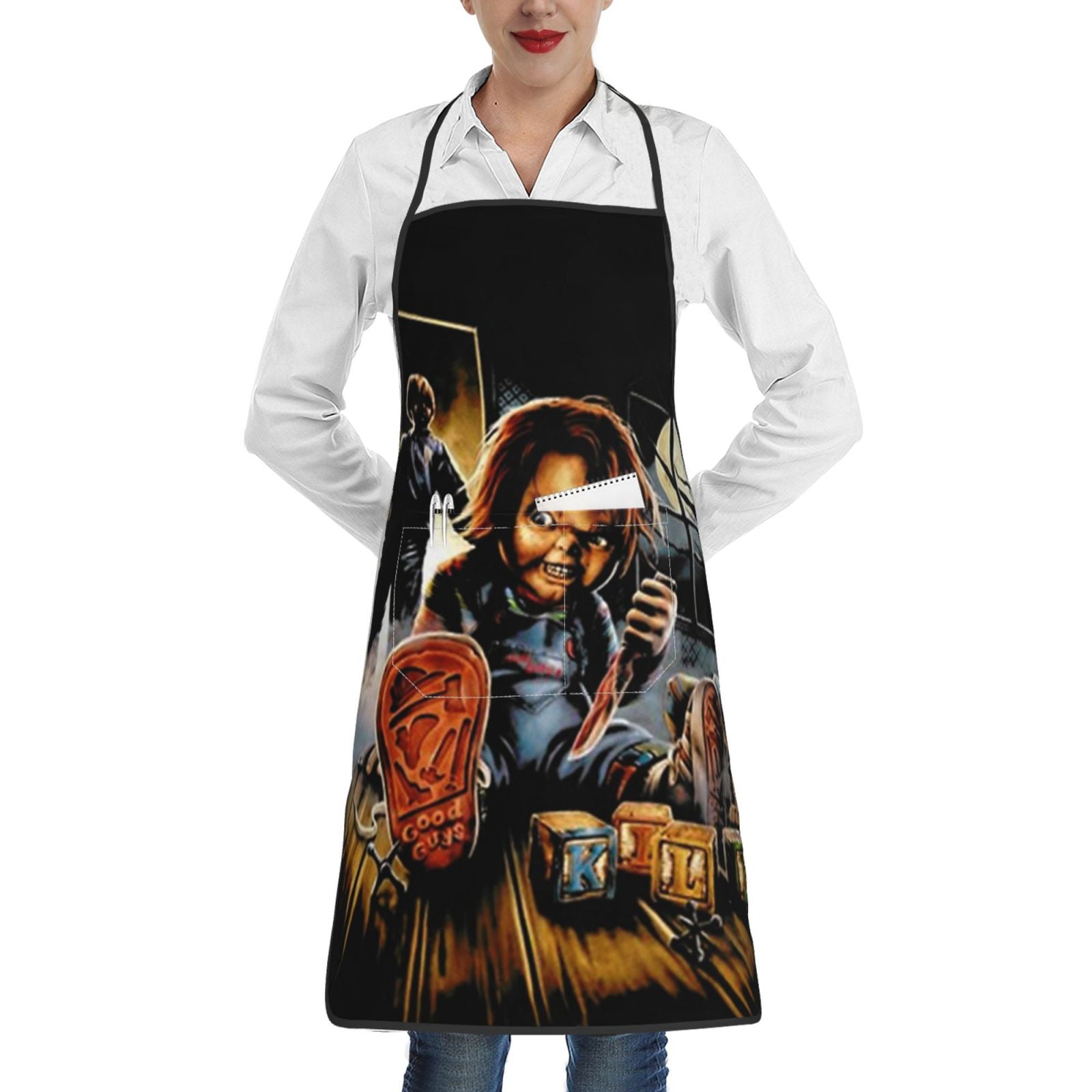 Horror Child Chucky Versatile Fashion Apron For Chef,Craftsman,Cobbler ...