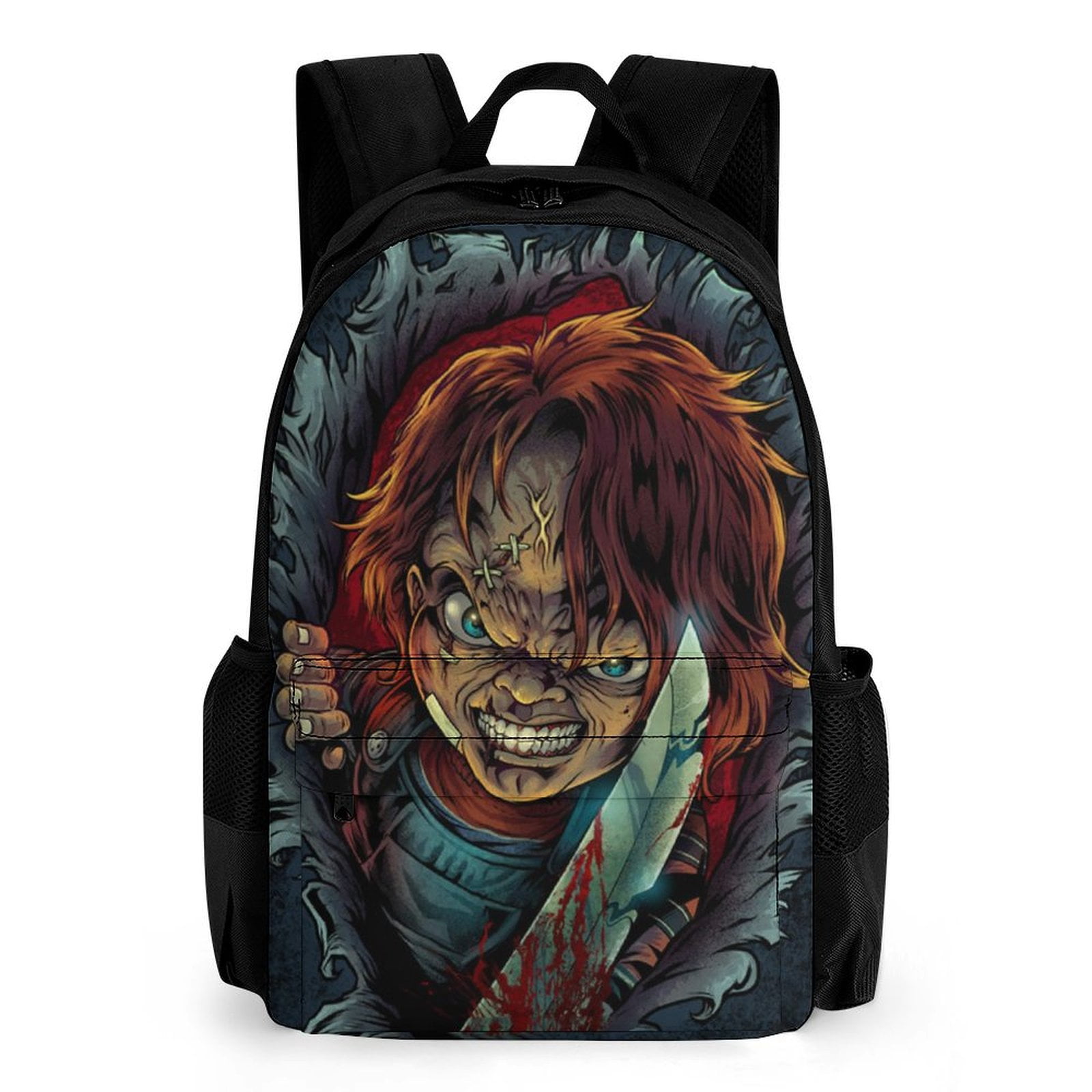 Horror Chucky Blood Backpack Laptop Bag Large Capacity Multipurpose ...