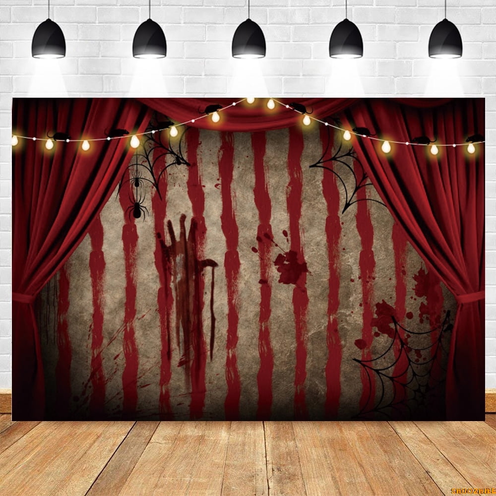 Horror Circus Hallowe Backdrop Horror Night Scary Circus Carnival Evil ...