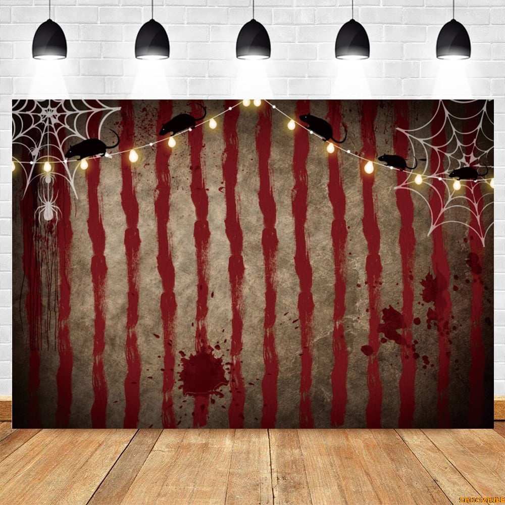 Horror Circus Hallowe Backdrop Horror Night Scary Circus Carnival Evil ...